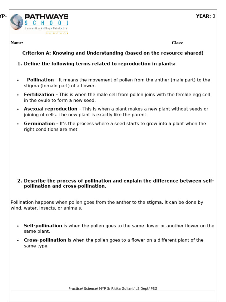 Reproduction in Plants Questions | PDF | Flowers | Sexual Reproduction