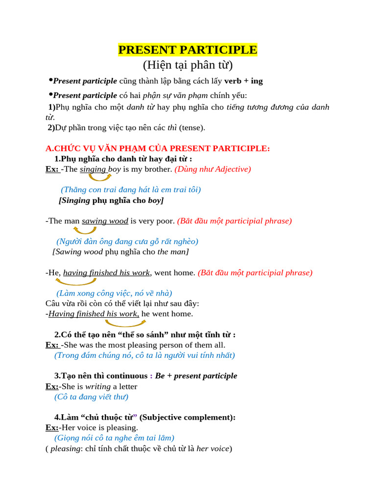 Present Participle | PDF