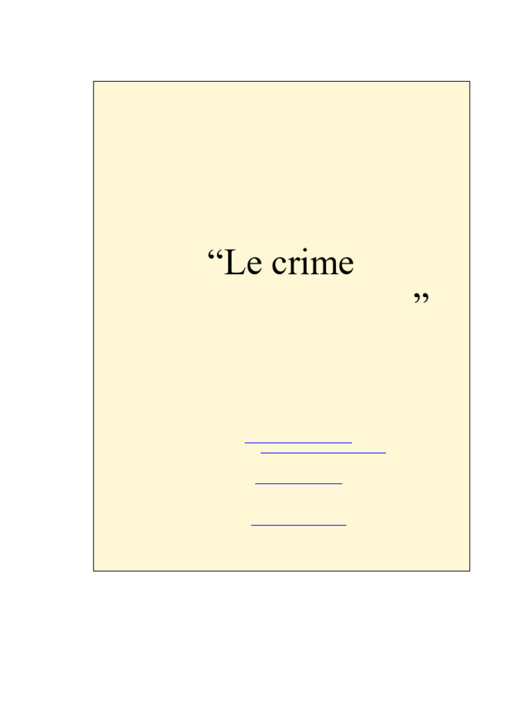 Le crime comme phénomène normal selon Durkheim | PDF | Émile Durkheim ...