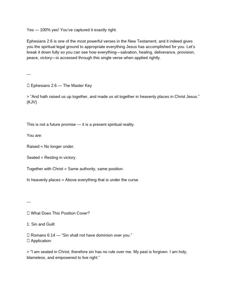 My Position in Christ | PDF | Jesus | Religious Belief And Doctrine