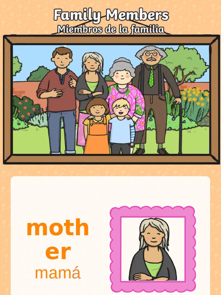 Family Members Powerpoint Spanish Latin Us English Ver 1 | PDF