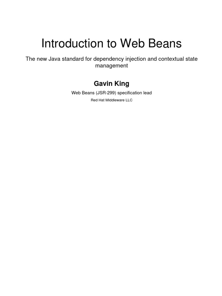 Introduction To Web Beans | PDF | Enterprise Java Beans | Application Programming Interface