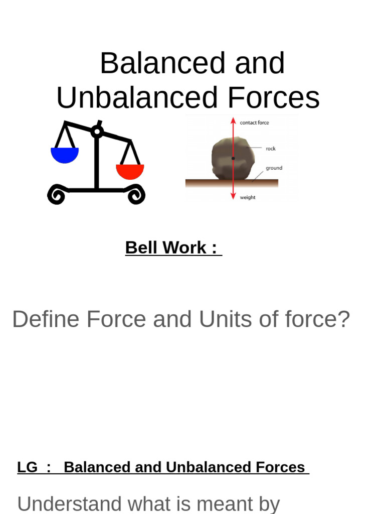 Balanced vs. Unbalanced Forces Explained | PDF