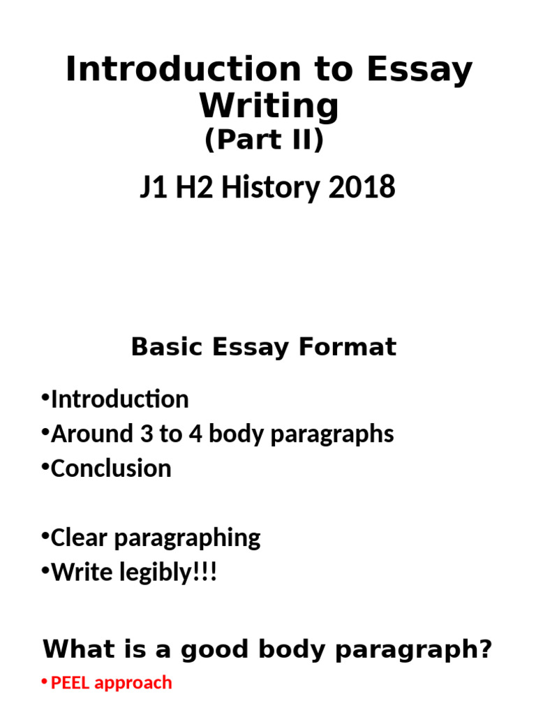 (Lecture) Introduction To Essay Writing (Part II) | PDF | Essays | Concept