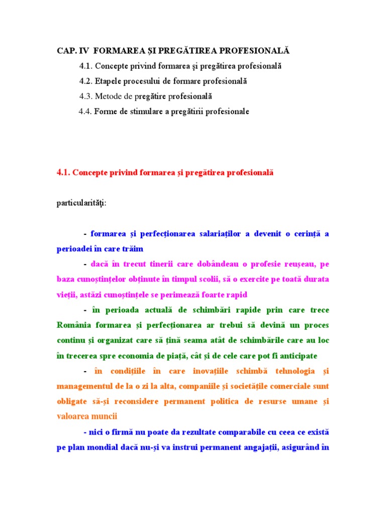 formare profesionala