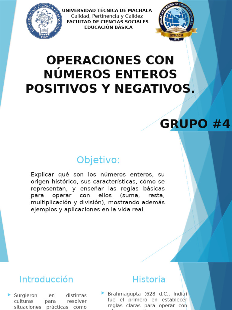 Operaciones Con Números Enteros Positivos y Negativos-1 | PDF ...