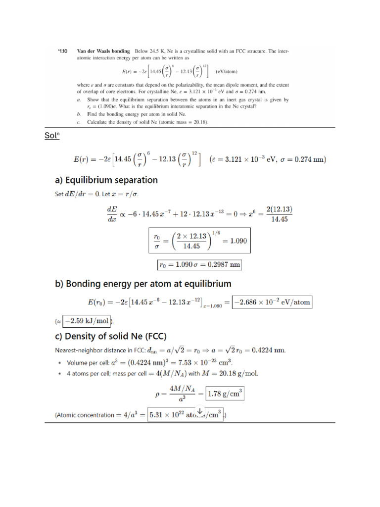 BCC and FCC Crystal Structures Analysis | PDF