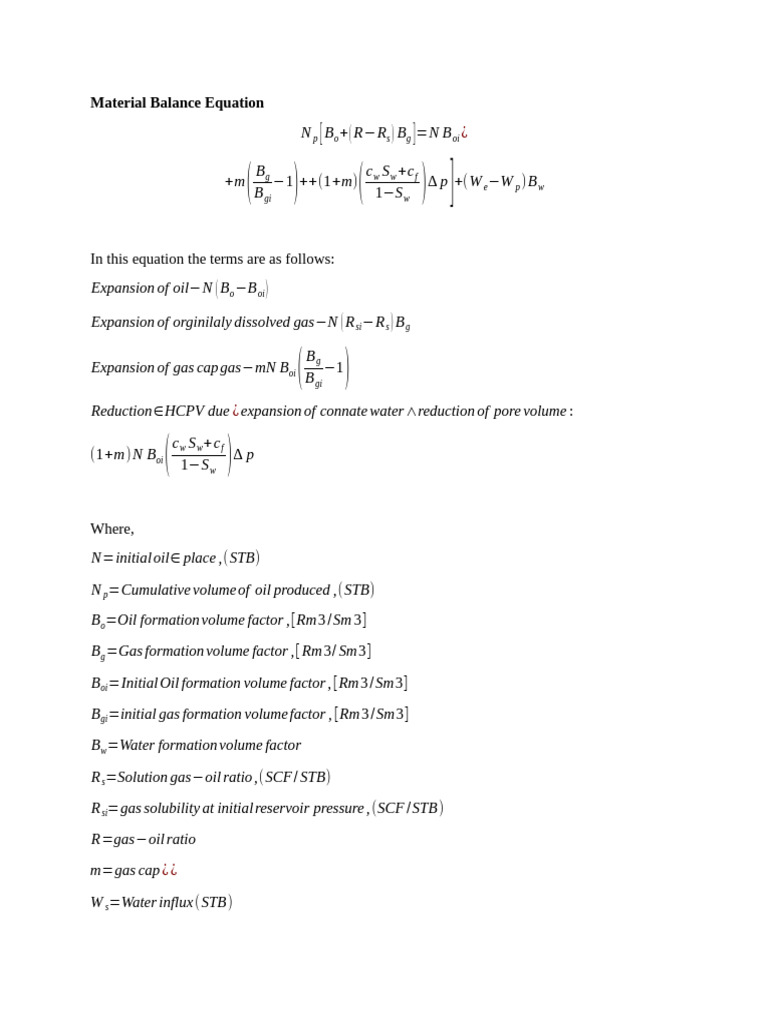 Material Balance Equation | PDF | Chemical Engineering | Physical Phenomena