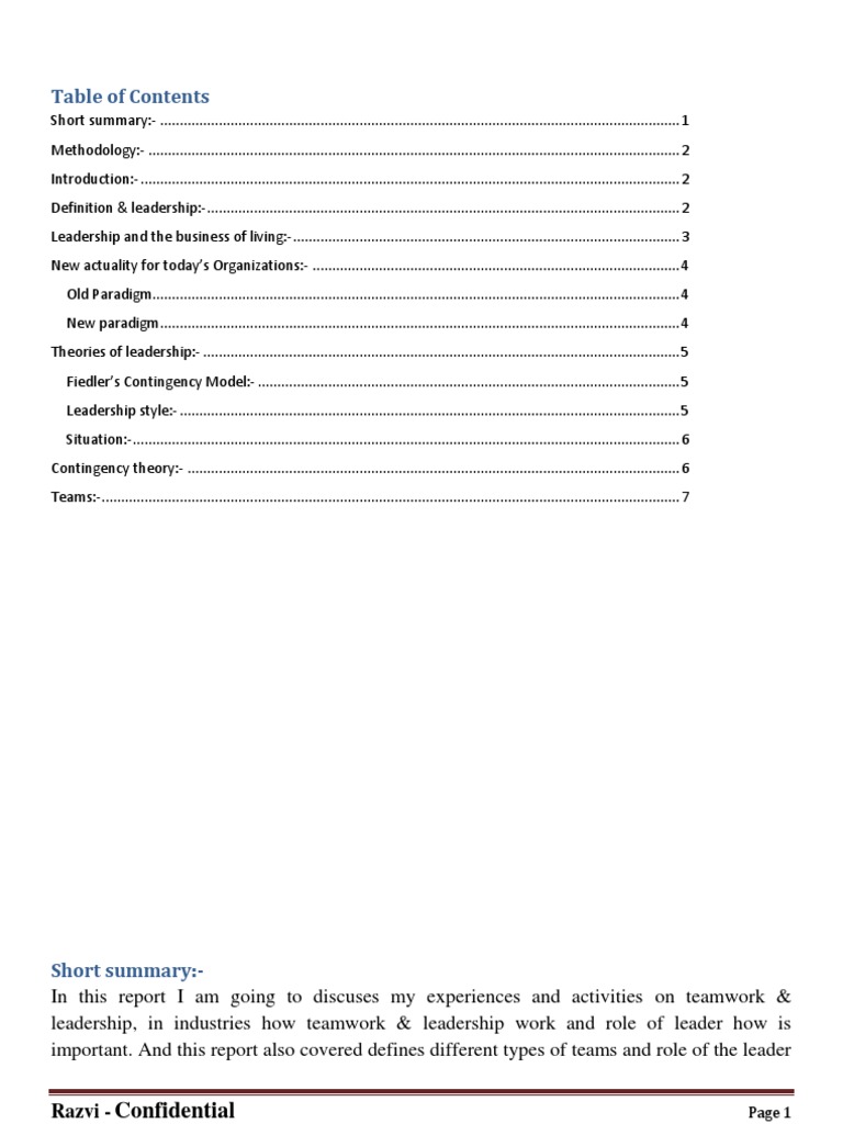 Leadership Assignment | Pdf | Leadership | Applied Psychology