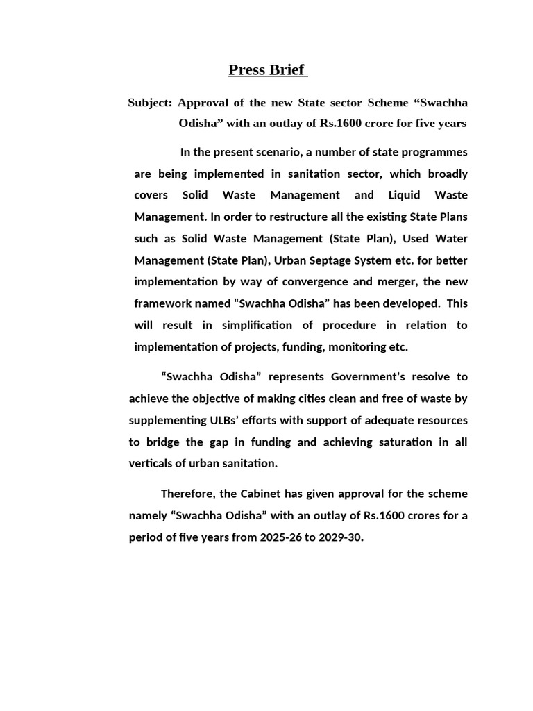 Revised - Press Brief | PDF