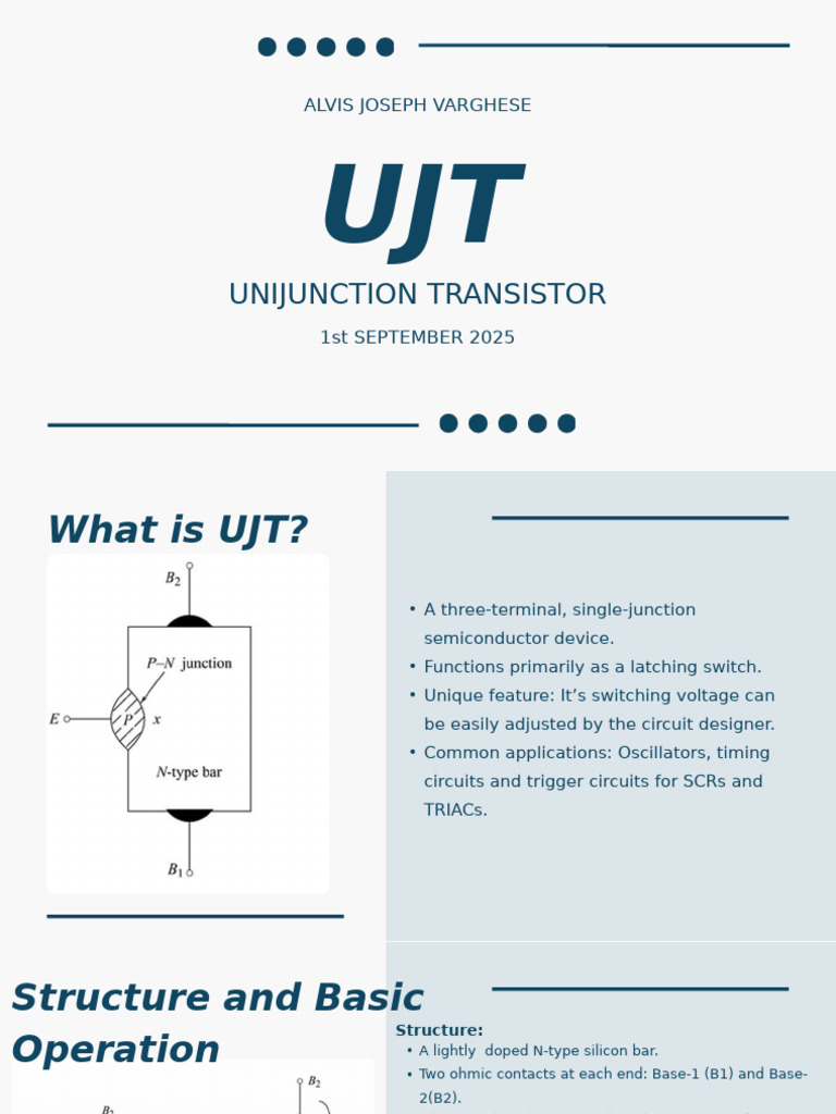 Power Electronics - Unijunction Transistor (UJT) | PDF | Electricity ...