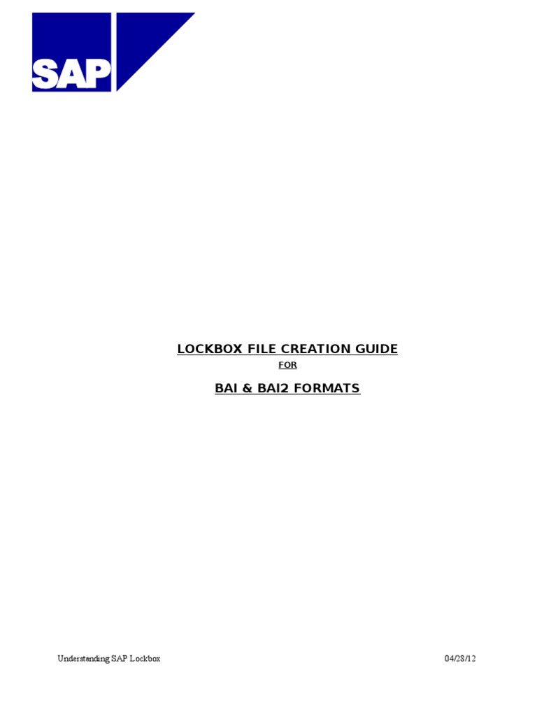 Lockbox File Creation Guide | PDF
