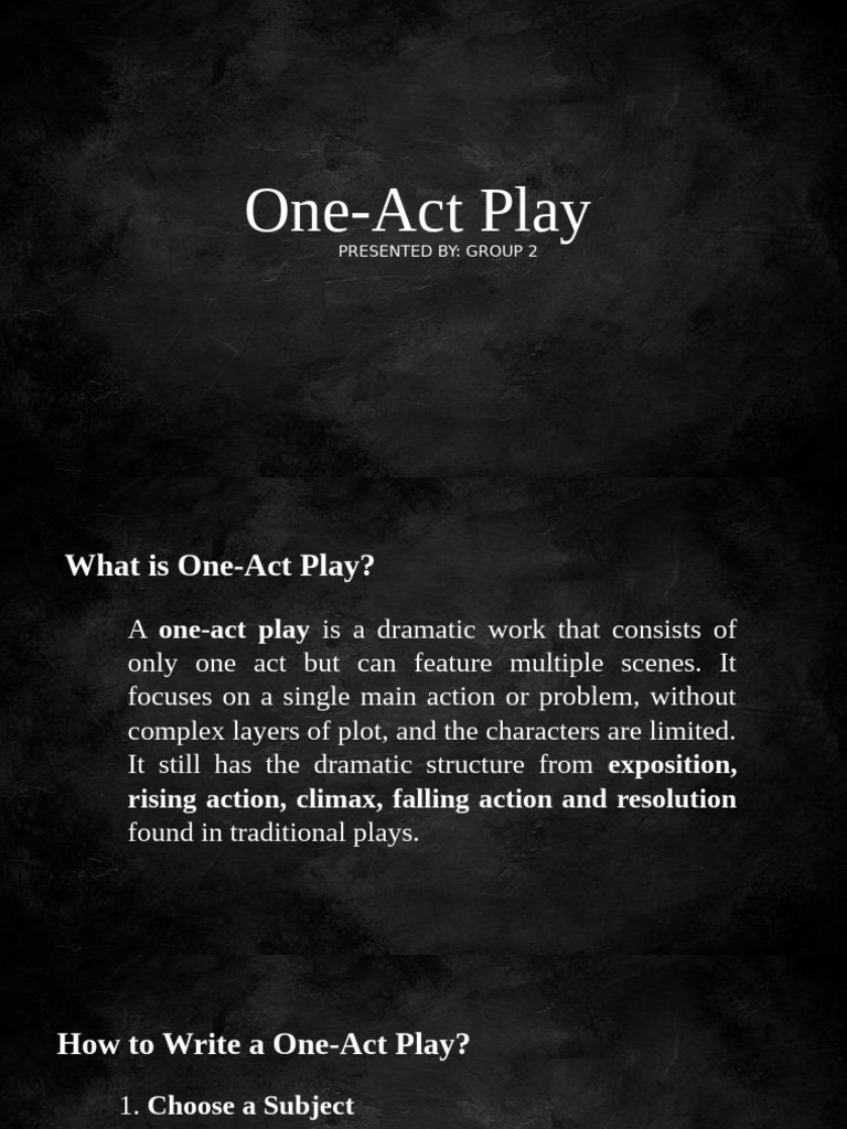 One Act Play G2 | PDF