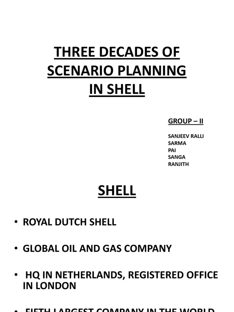 Scenario Planning in Shell | PDF | Finance & Money Management | Science ...