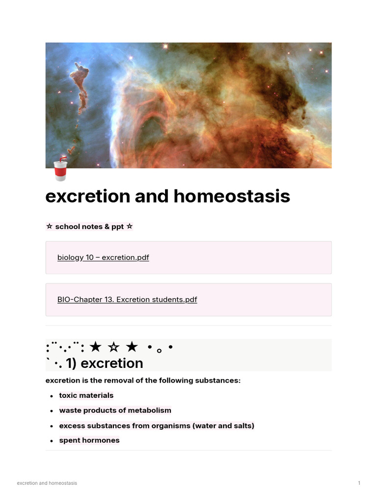 Excretion and Homeostasis | PDF | Kidney | Organ (Anatomy)