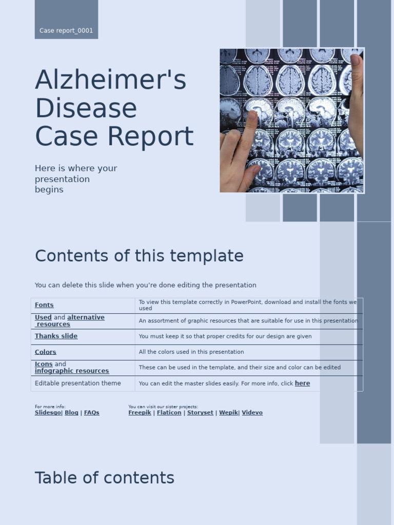 Alzheimer's Disease Case Report Summary | PDF | Medical Diagnosis ...