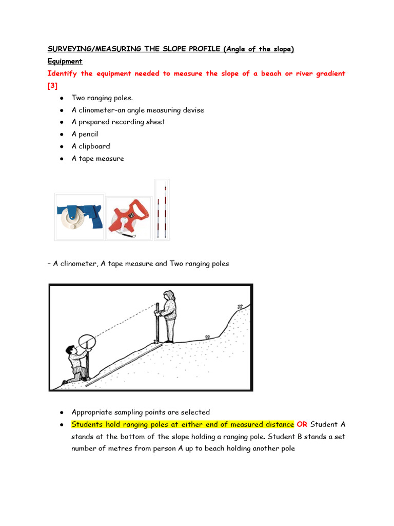Measuring Slope Profile | PDF