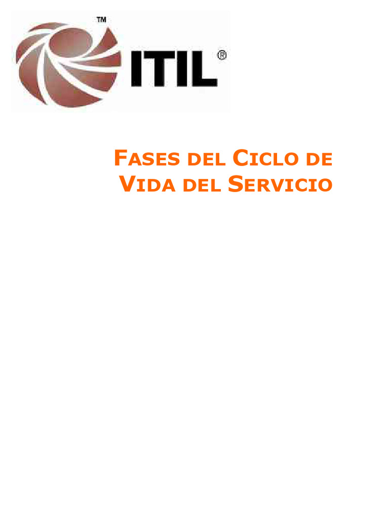 Fases del Ciclo de Vida del Servicio ITIL | PDF | Itil | Informática