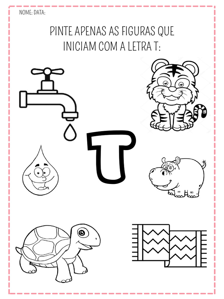 Atividades com a Letra T | PDF | Fonética