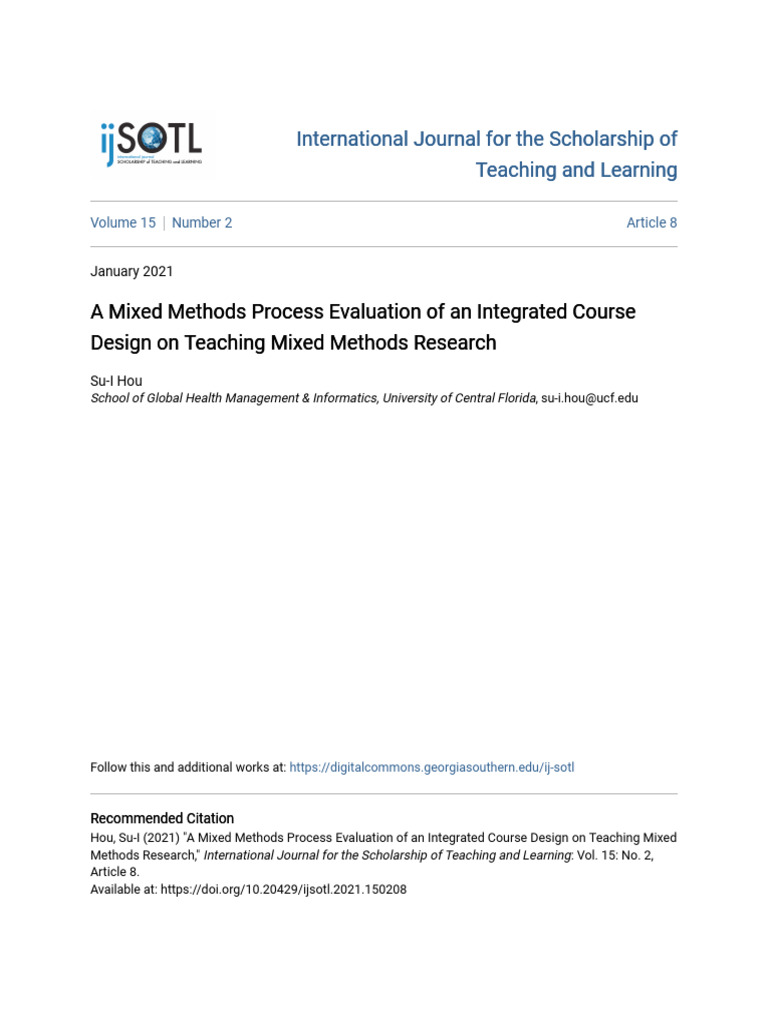 Mixed Methods Course Evaluation Insights | PDF | Qualitative Research ...