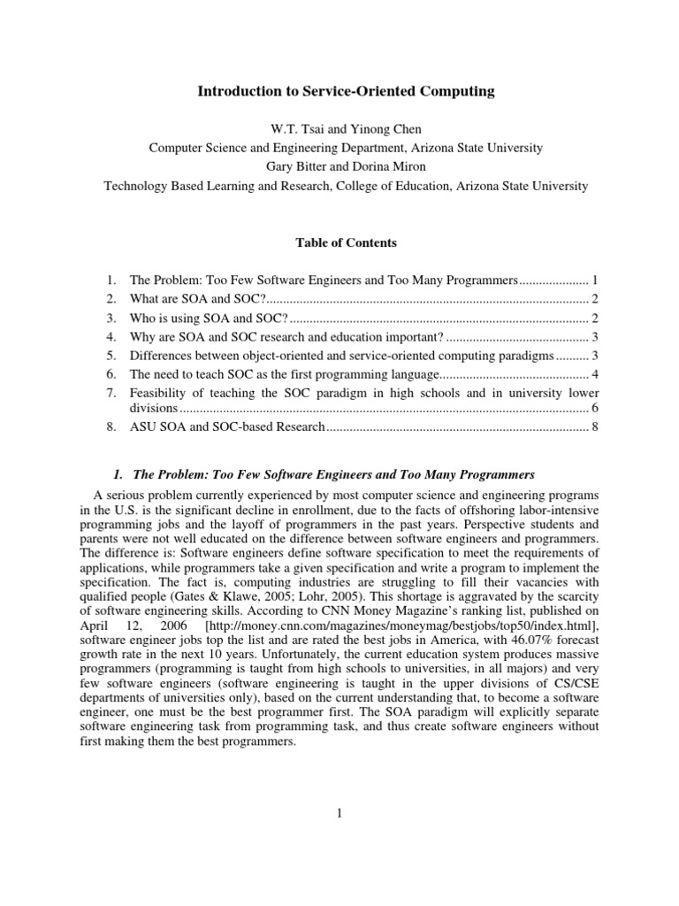 Introduction To SOA-SOC | PDF | Component Based Software Engineering | Service Oriented Architecture