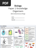 GCSE Biology Paper 1 Topics Overview | PDF | Biology | Cell (Biology)