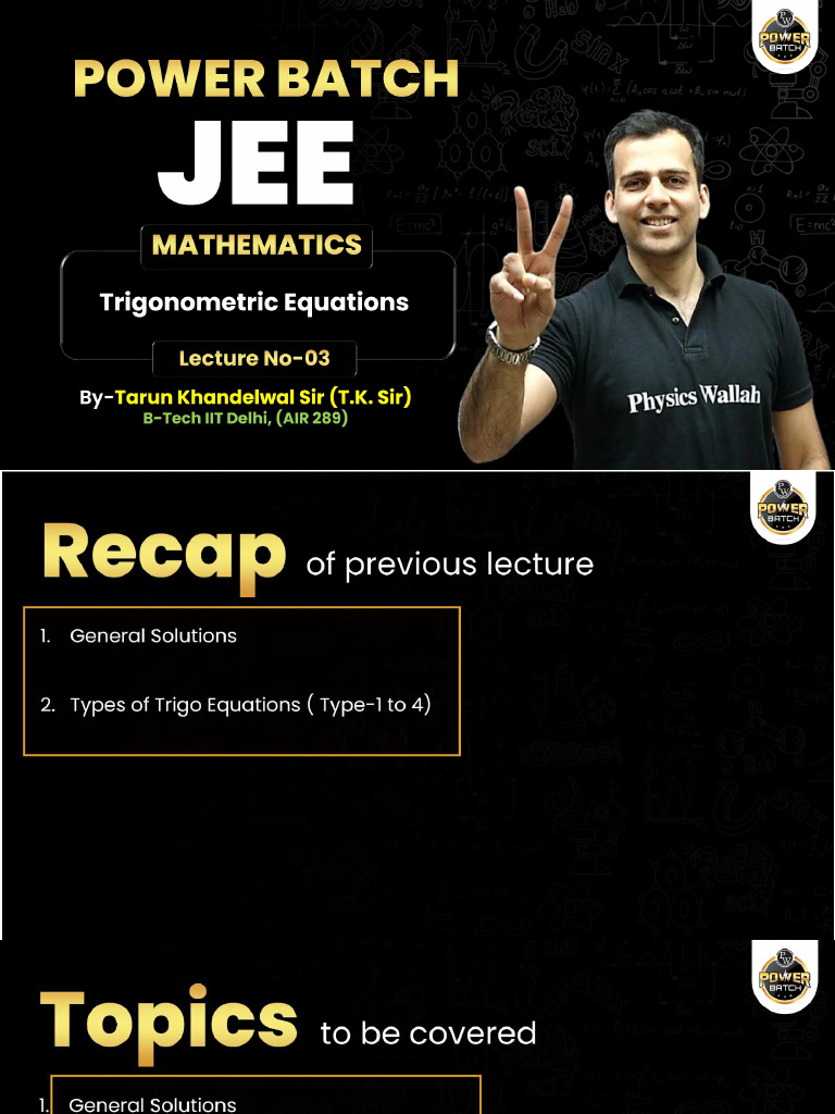 Trigonometric Equation 03 | PDF
