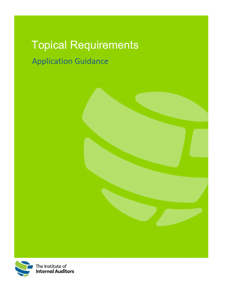Topical Requirements Application Guidance English | PDF | Internal ...