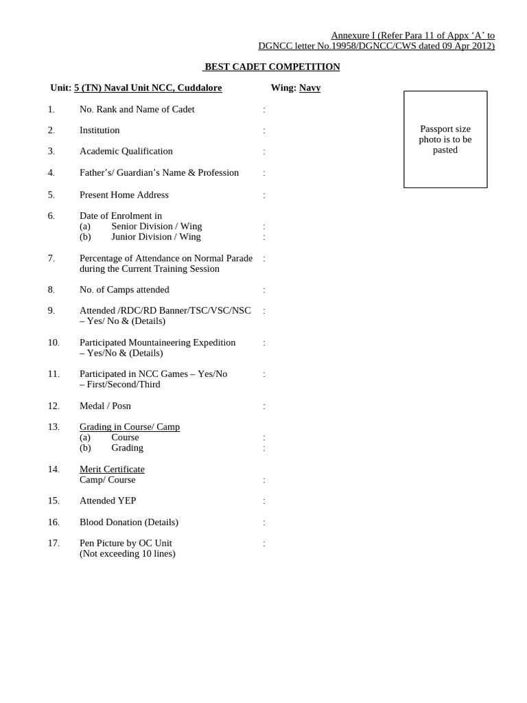 CWS BC Application | PDF