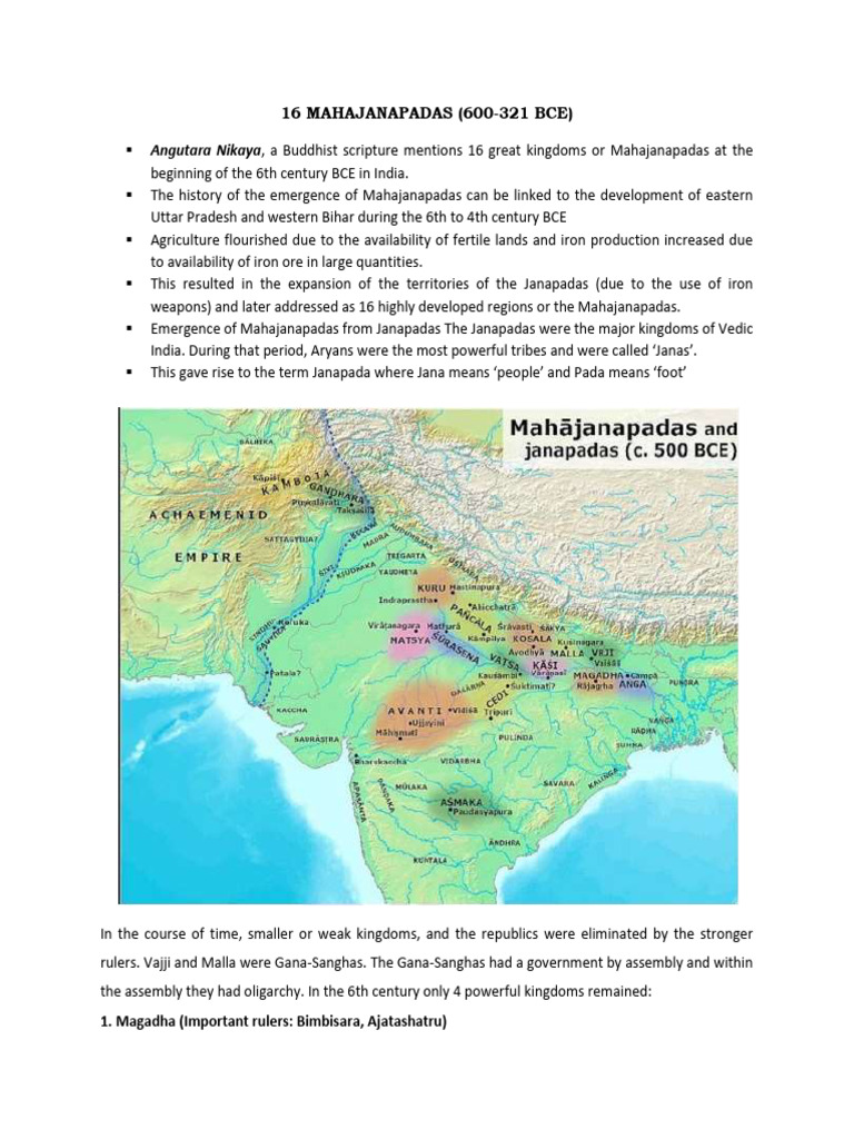 16 Mahajanpad | PDF | Ancient India