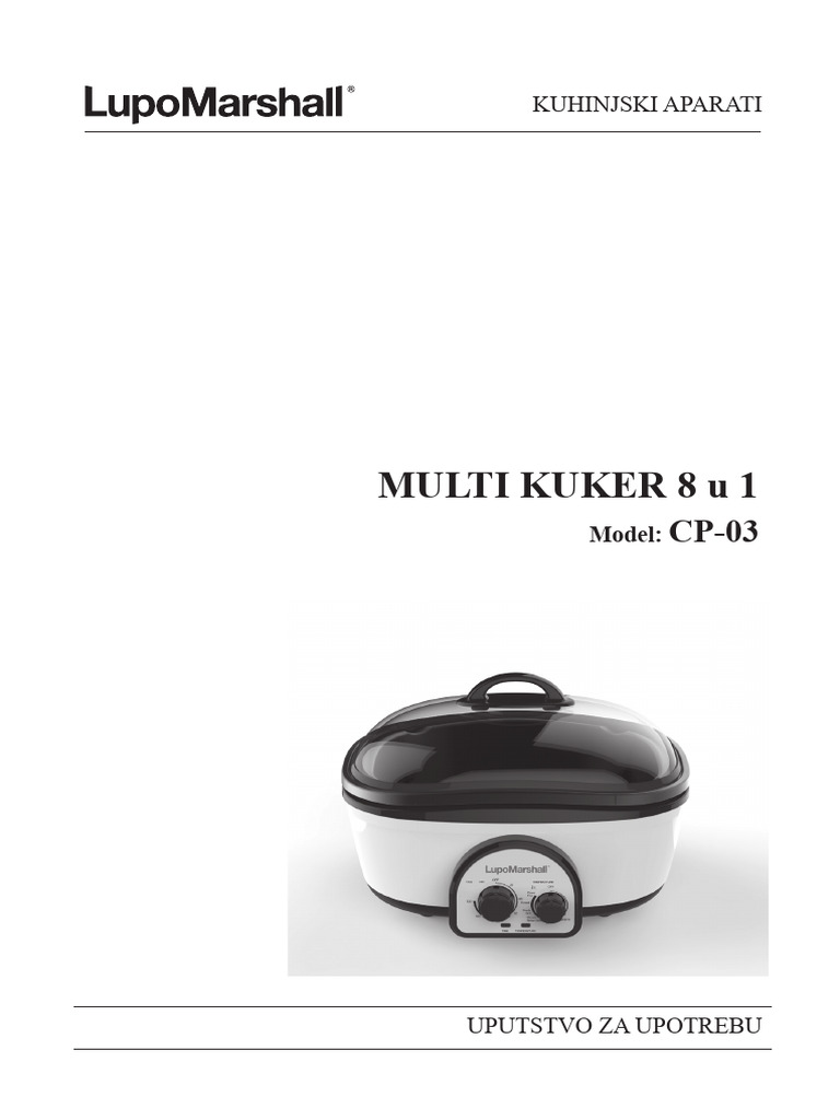 Uputstvo Multi Kuker CP 03 | PDF
