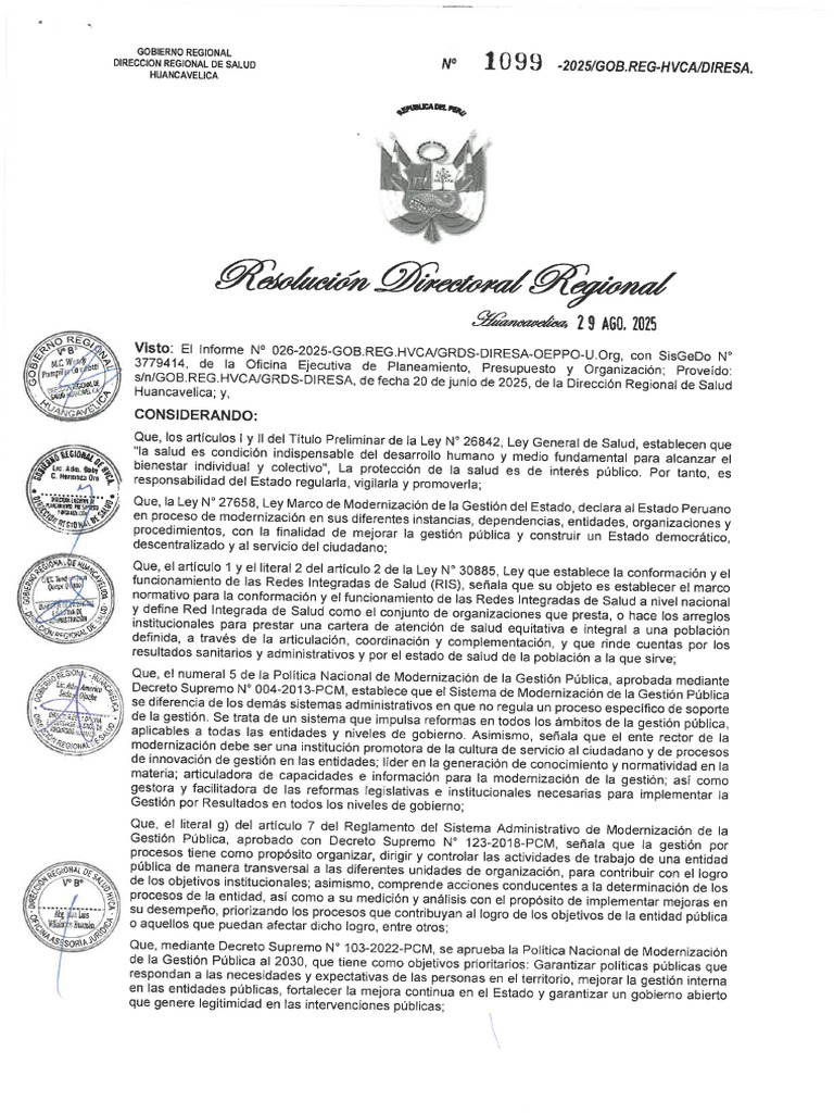 MAPRO Manual Procedimientos DIRESA Huancavelica | PDF