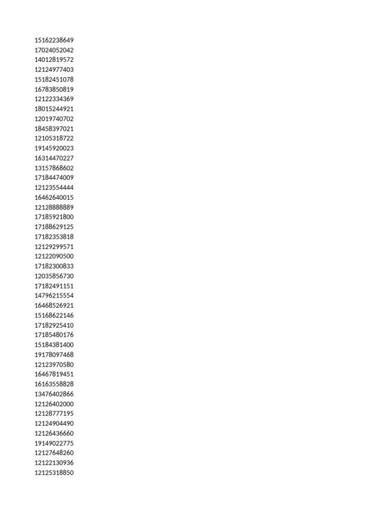 Bank Numbers | PDF