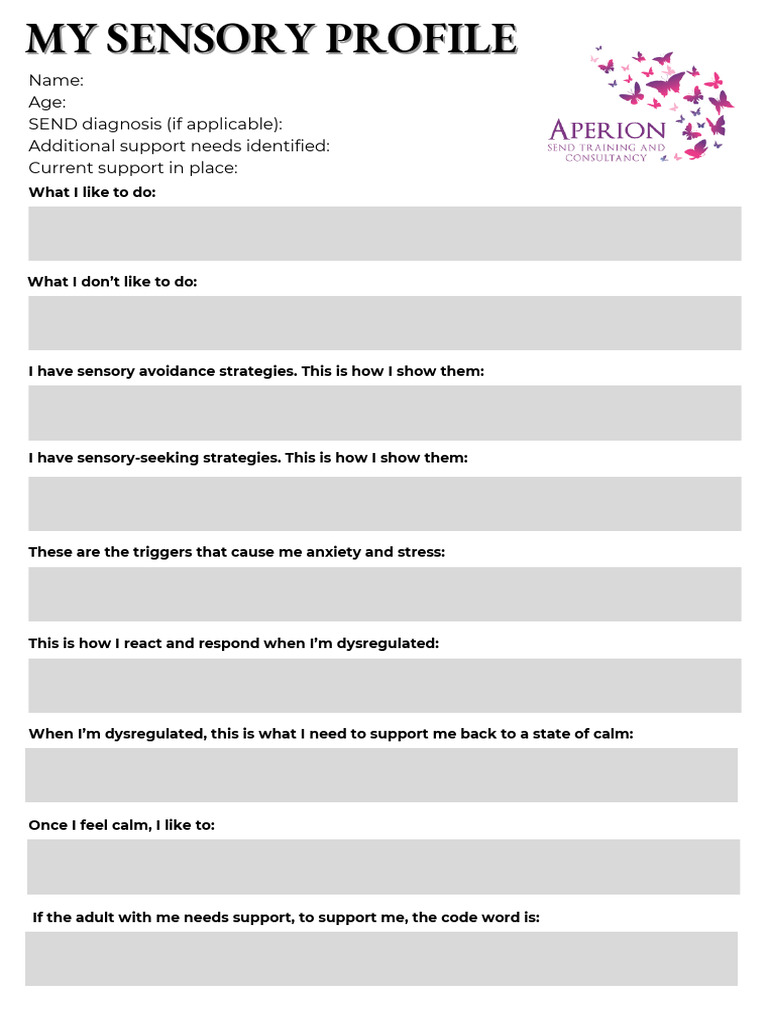 Sensory Profile | PDF