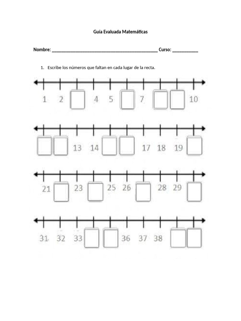Guía Evaluada Matemáticas 3°-4° | PDF
