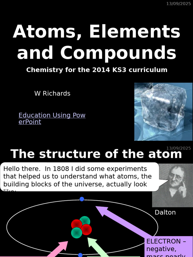 Chemistry - Atoms - Elements and Compounds | PDF | Magnesium | Chlorine