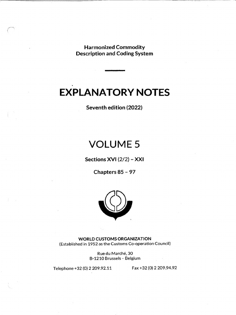 Harmonized Commodity Coding System 2022 | PDF