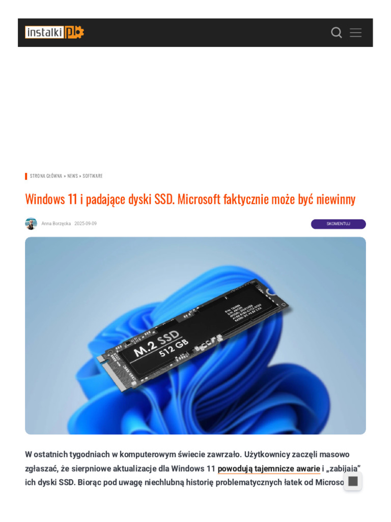 Windows 11 I Padające Dyski SSD. Microsoft Faktycznie Może Być Niewinny ...