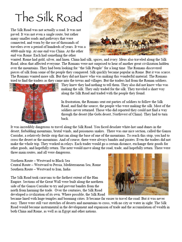 The Silk Road Reading | PDF | Silk Road | Trade