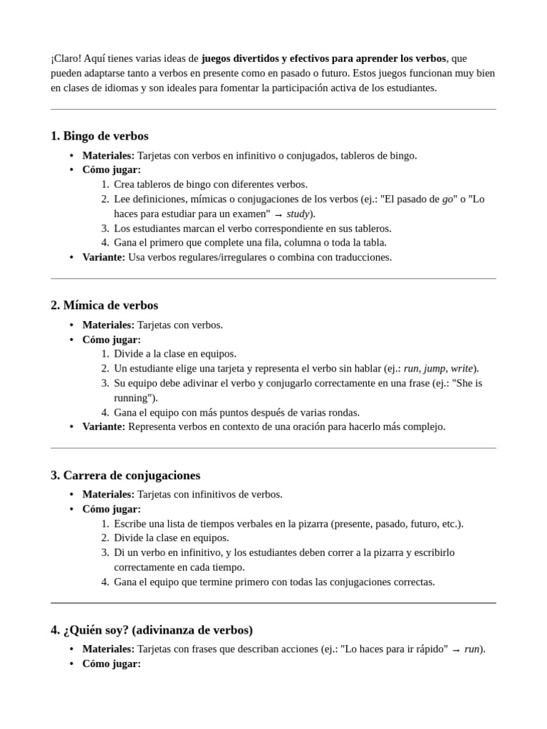 Clase Sobre Comida para Grado 9 | PDF | Verbo | Conjugación gramatical