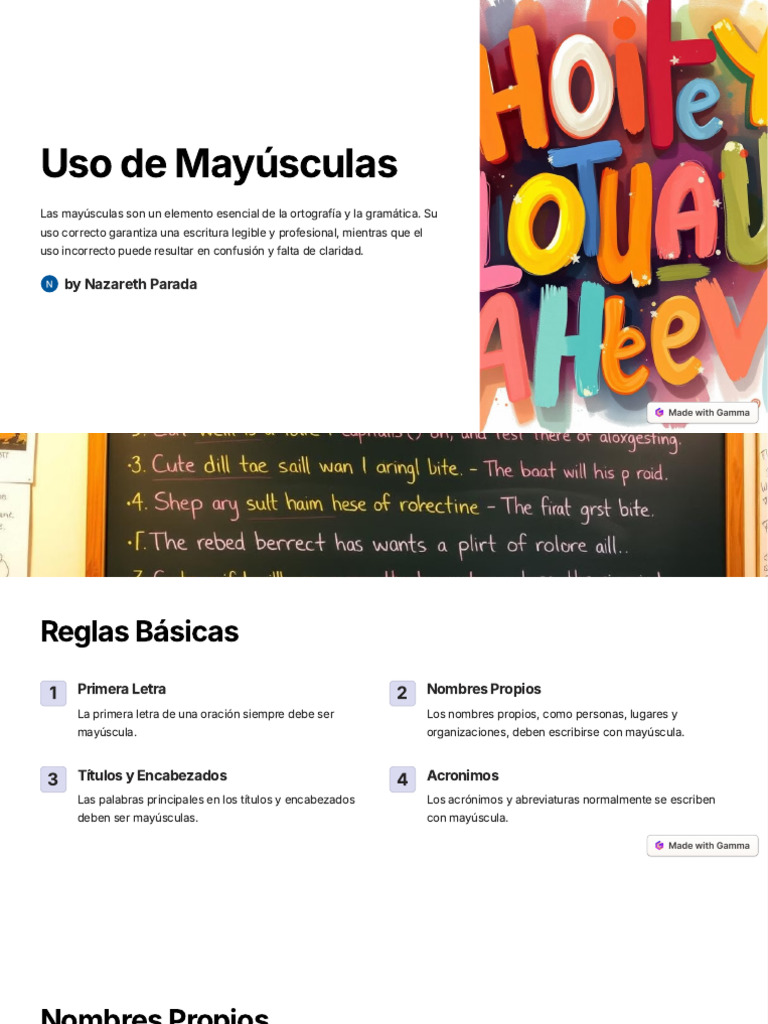 Reglas Esenciales del Uso de Mayúsculas | PDF | Caso de carta | Lingüística