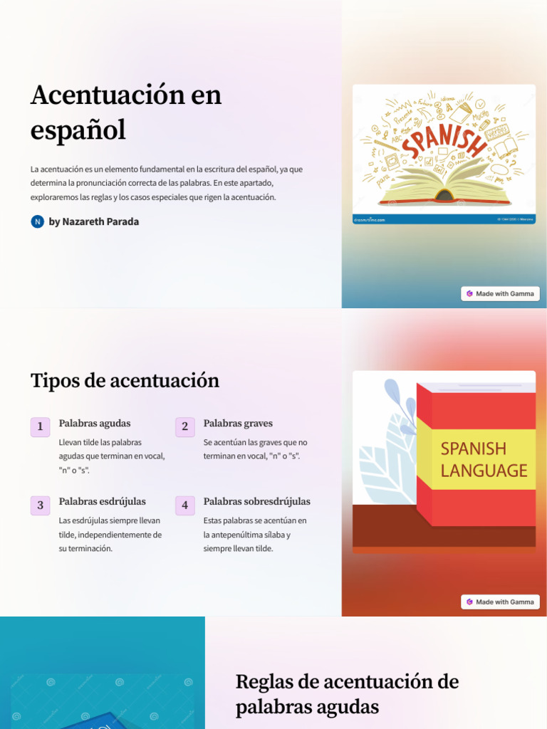 Reglas de Acentuación en Español | PDF | Lingüística | Fonética