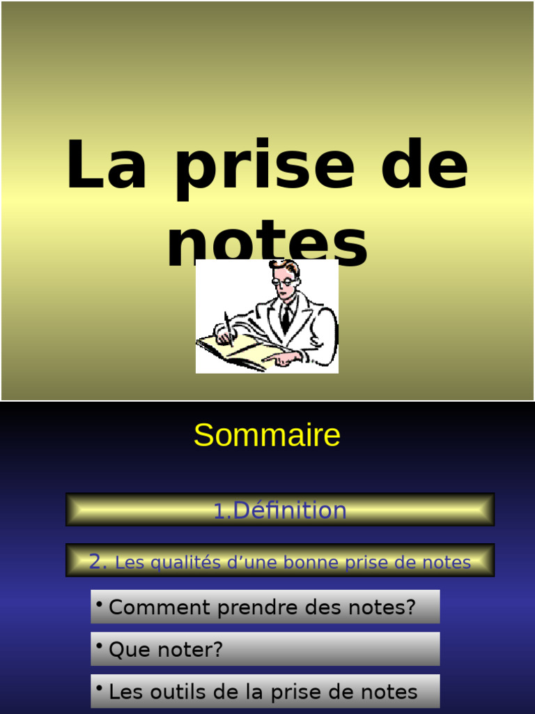 Guide de la Prise de Notes Efficace | PDF | Écriture | Communication ...