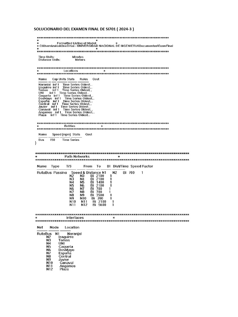 Solucionario Del Examen Final de Si701 | PDF