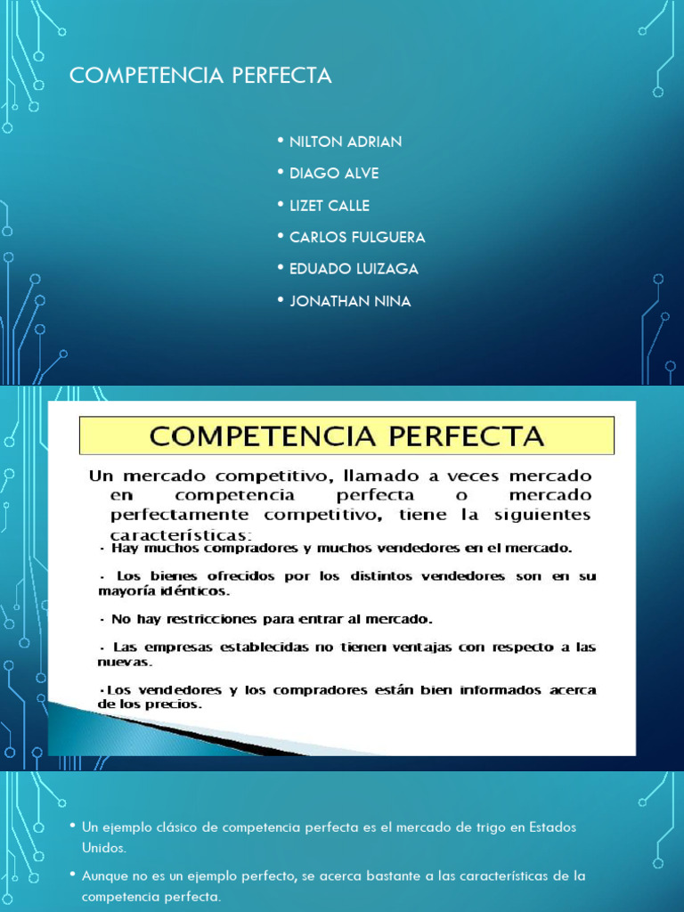 1practica Competencia Perfecta | PDF | Competencia perfecta | Mercado ...