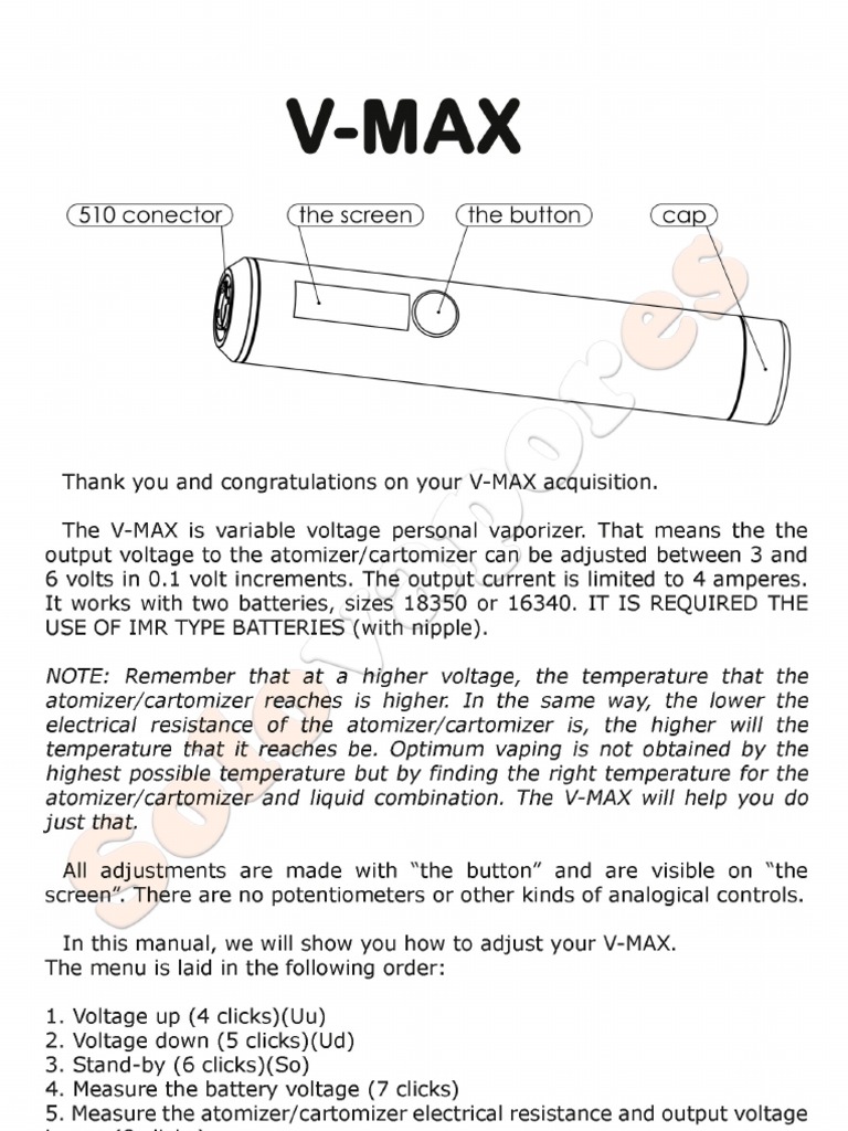 Smoktech Vmax User Manual | PDF | Electrical Components | Electrical Engineering