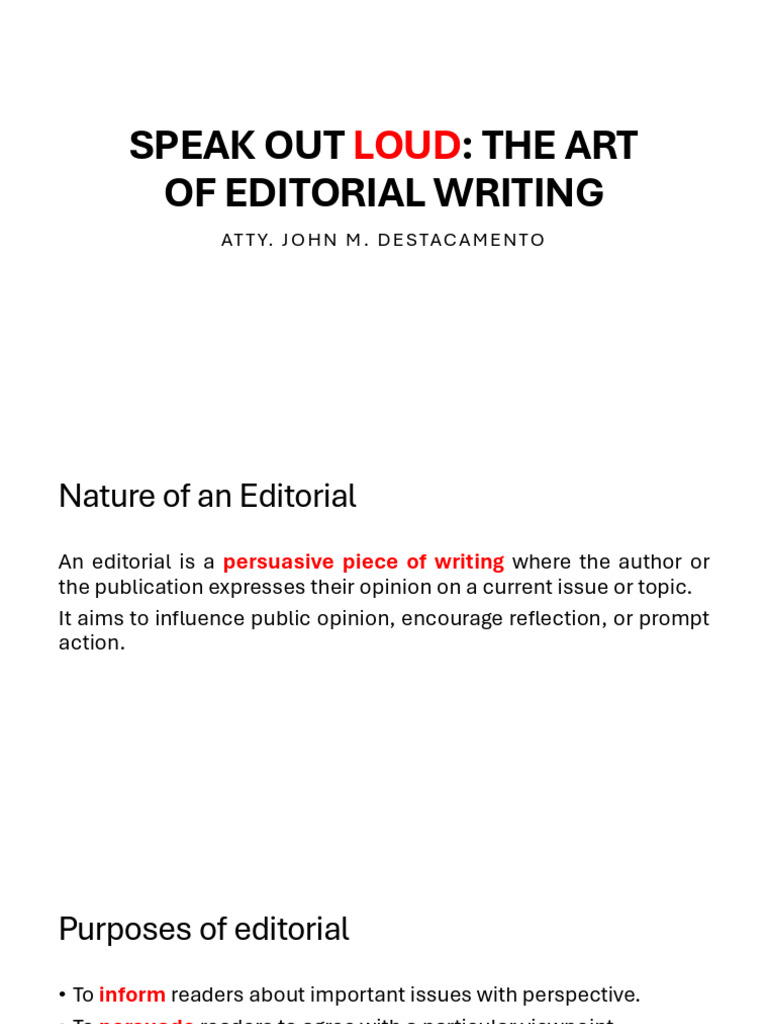 Mastering Editorial Writing Techniques | PDF | Human Communication
