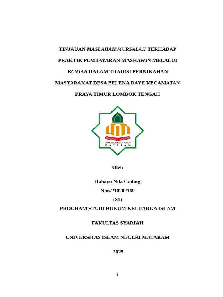 Skripsi. Rahayu Nila Gading 210202169. (1) | PDF