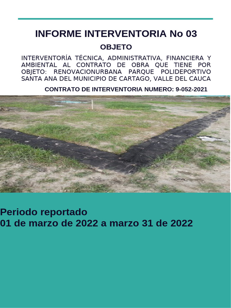 INFORME INTERVENTORIA No 3. Final | PDF | Póliza de seguros