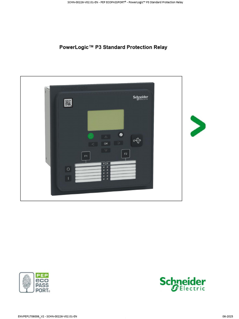 PowerLogic P3 Relay Environmental Profile | PDF | Relay | Power Supply